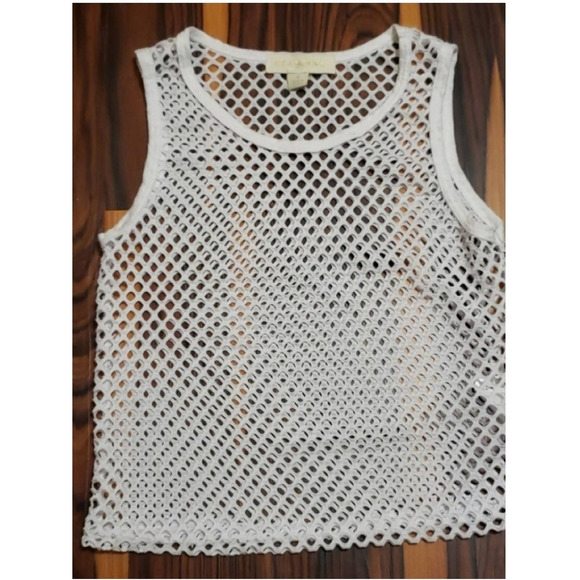 Nicki Minaj | Tops | Nicki Minaj Mesh Crop Tank Size S White | Poshmark